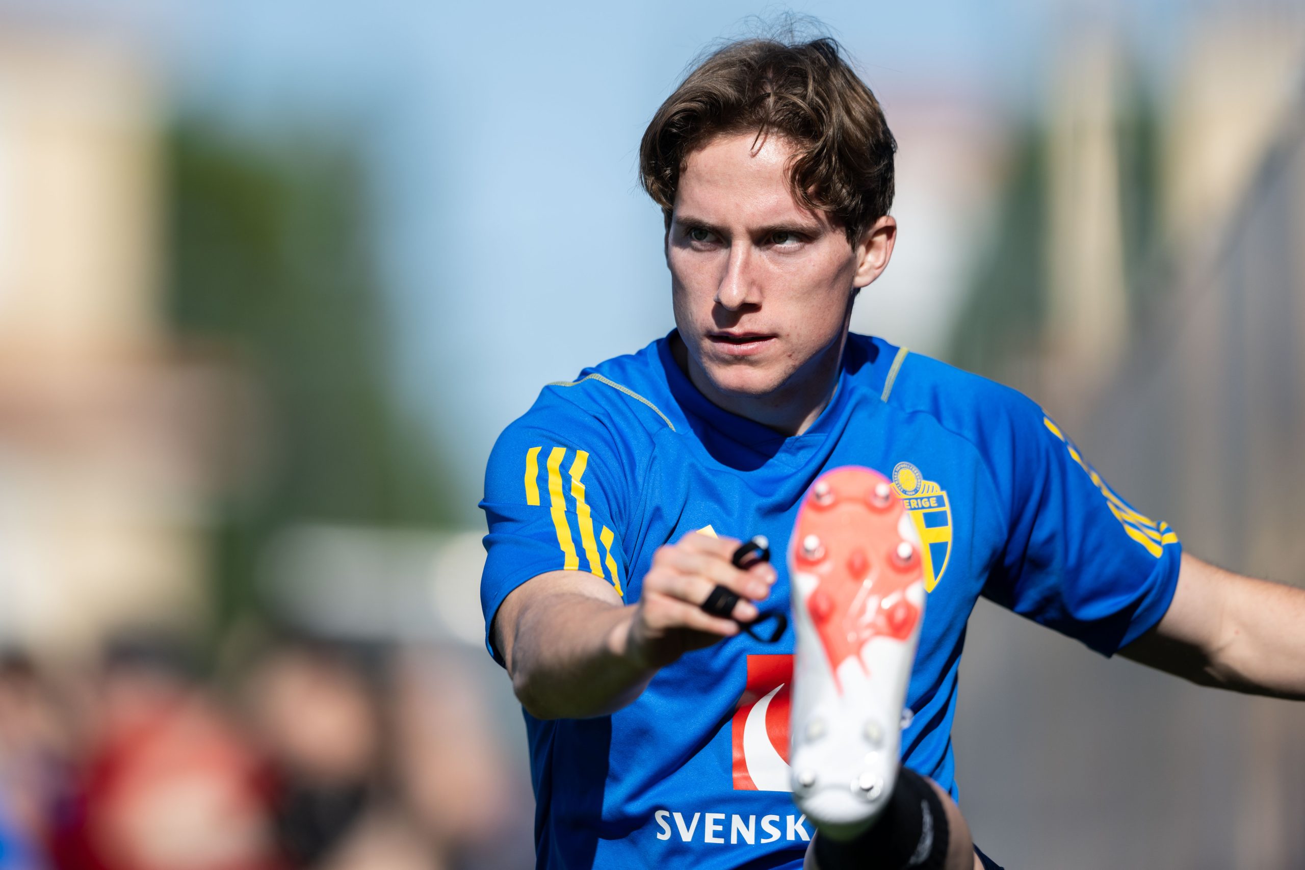 Johan Karlsson från start mot Estland - Kalmar FF